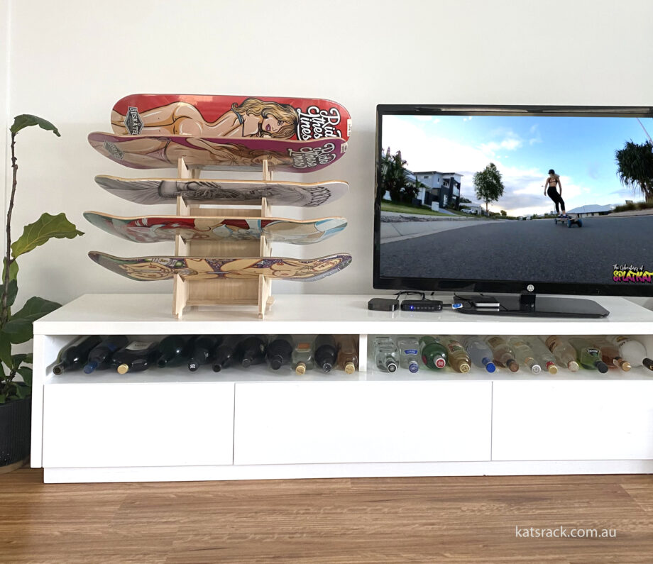 60cm (8 slots) skateboard rack – birch – Kats Rack